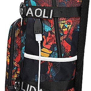 Jonathan Joestar Oxford Daypack USB Charging Laptop Backpack Anime Travel Bagpack,Street Style (13)