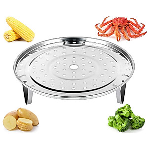 DS. DISTINCTIVE STYLE Steamer Rack 8.5 Inch Stainless Steel Steaming Rack Steam Tray with Removable Legs for Steamer Cookware Instant Pressure Cooker Multi-functional Steamer Basket