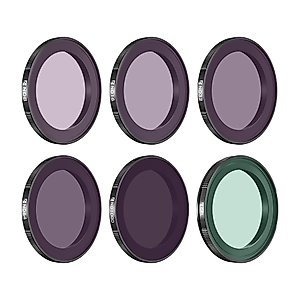 Freewell All Day 6Pack ND8, ND16, ND32, ND64, ND1000, and CPL Filter Kit Compatible with Action 4/Action 3