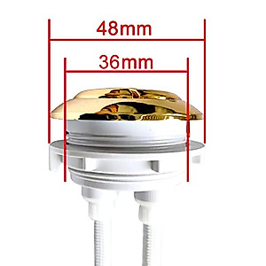 DLOETT Dual Flush Toilet Tank Button Round Shape Push Buttons Bathroom Accessories 38mm