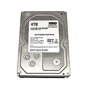 MaxDigitalData 4TB 64MB Cache 7200PM SATA 6.0Gb/s 3.5in Internal Surveillance CCTV DVR Hard Drive (MD4000GSA6472DVR) - w/ 2 Year Warranty, Mechanical Hard Disk