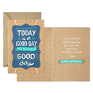 Hallmark Pack of 2 Birthday Cards (Good Day and Cupcake)