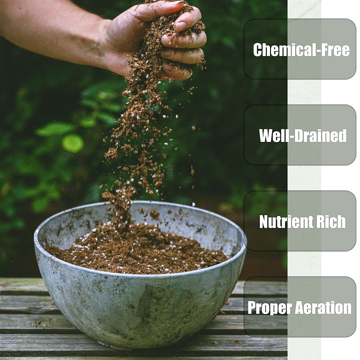 Doter Organic Potting Soil Mix for All Indoor & Outdoor Small Containers Including Herbs, Vegetables, and Flowers 1 qt