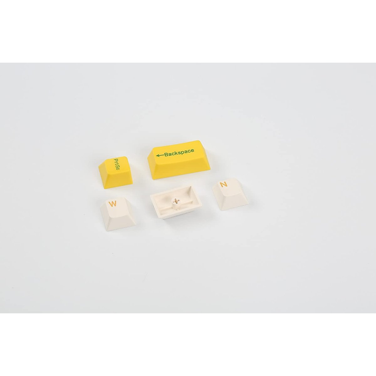 104 + 27 Keycap Set, Dye-Sublimation PBT Keycaps, Cherry Profile Custom Keycaps for DIY Cherry MX Mechanical Gaming Keyboards, Lemon Lime