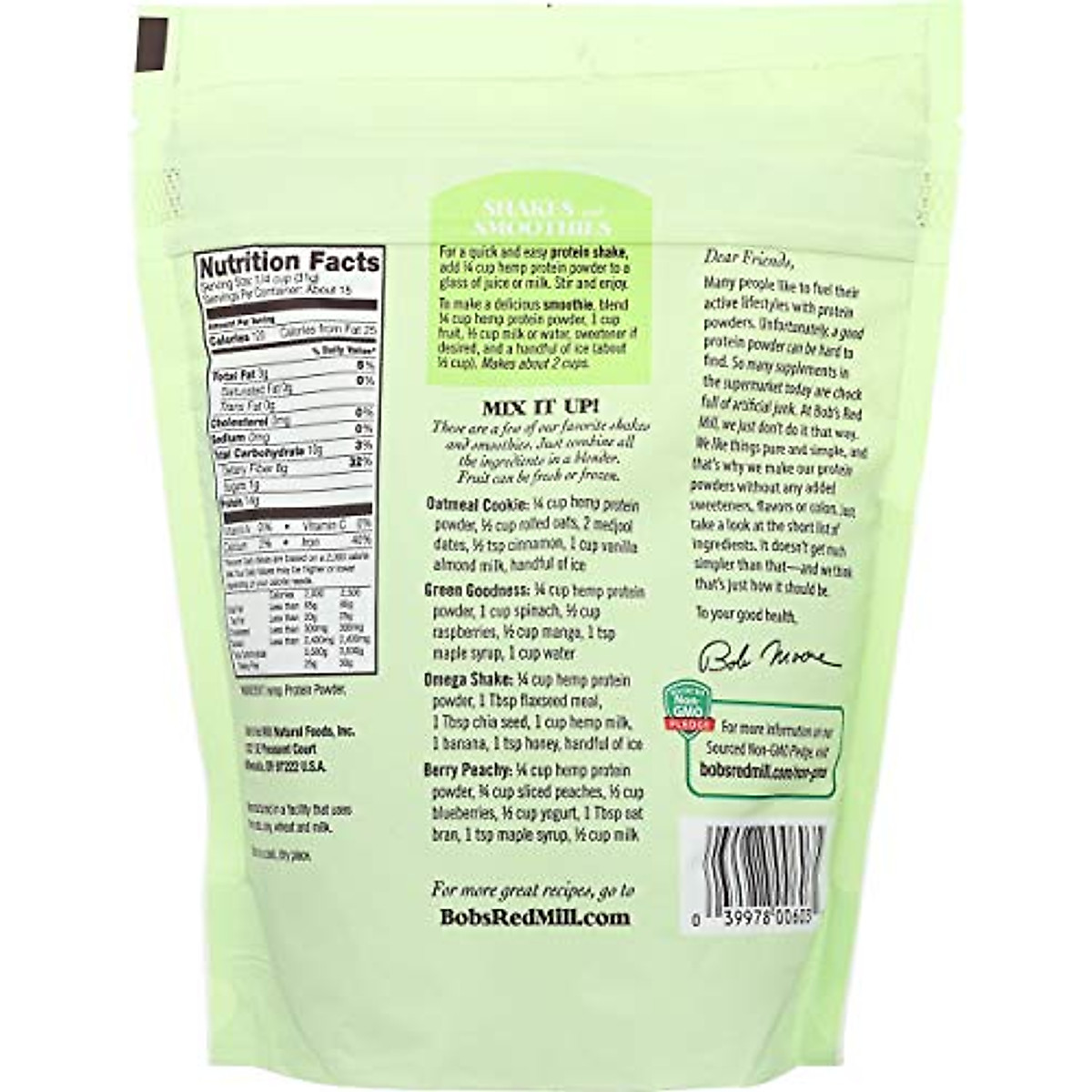 Bob's Red Mill Hemp Protein Powder, 16-ounces