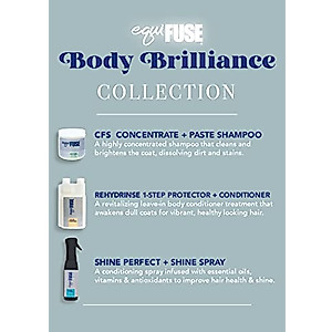 EquiFUSE Rehydrinse 1-Step Coat Protector + Conditioner for Horses | Fortifies and Strengthens The Horse's Coat | Protects Against Dehydration (64 oz)