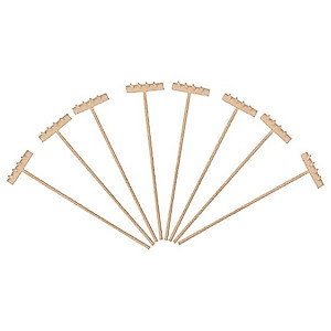 8Pcs Mini Zen Sand Rake Bamboo Rakes Tool Meditation Zen Garden Tools Feng Shui Tabletop Rock Garden Sandbox Kits Japanese Desktop Sand Box Accessories Garden rake 14cm x3. 5cm