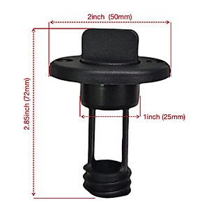 UanofCn Pair of Screw Type Drain Plug for Skeeter Boats Kayaks Thread for 1 inch with Rubber O-Ring