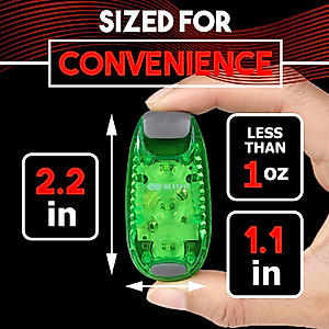 BLITZU Kayak Strobe Light for Walking at Night Wrist Light Stroller Light Lights Running at Night Shoe Lights for Running at Night Light for Running at Night Backpack Reflector Dog Harness Light Green