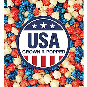 The Popcorn Factory Popcorn Gift Tin, Simply Red, 3.5 Gallons (Robust Cheddar, Butter, Caramel)