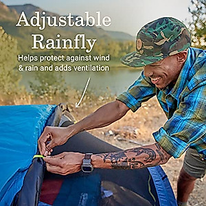 Coleman Pop-Up Camping Tent with Dark Room Technology, 2/4 Person Tent Sets Up in 10 Seconds & Blocks 90% of Sunlight, Includes Pre-Assembled Poles, Adjustable Rainfly, & Taped Floor Seams