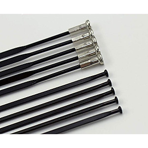 QIYUANMENGYI Bicycle Spokes Bicycle Spokes with Nipples 12PCS Mountain Road Bike Straight Pull Aero Spokes (Color : 261mm)