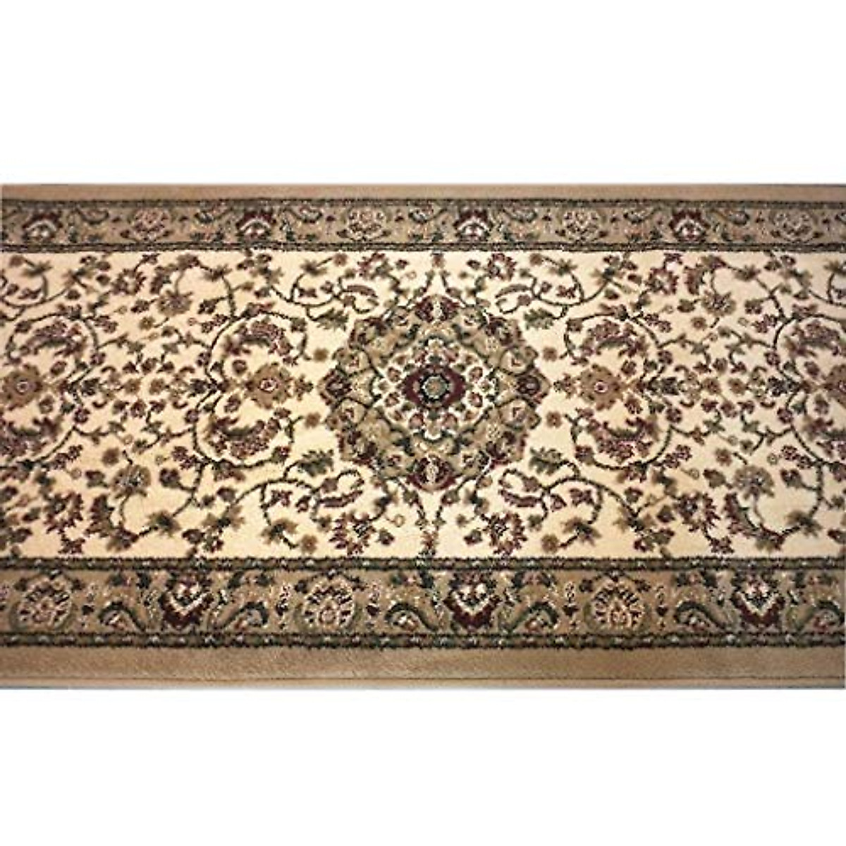 Bellagio Traditional Area Rug Runner 32 in. X 15 Ft. 10 in. Beige 401