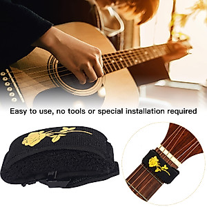 Guitar Bass String Muter Noise Reducer Dampener Universal Guitar Fretboard Muting Wraps Fit for 6-String Guitar, 4-string bass