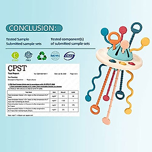 Baby Sensory Montessori Silicone Toy for 6-12 Months, Travel Pull String Toy for 12-18 Months, Developing Fine Motor Skill, Multi-Sensory Activity Toy for 1 Year Old Toys, Birthday Gift for Toddlers