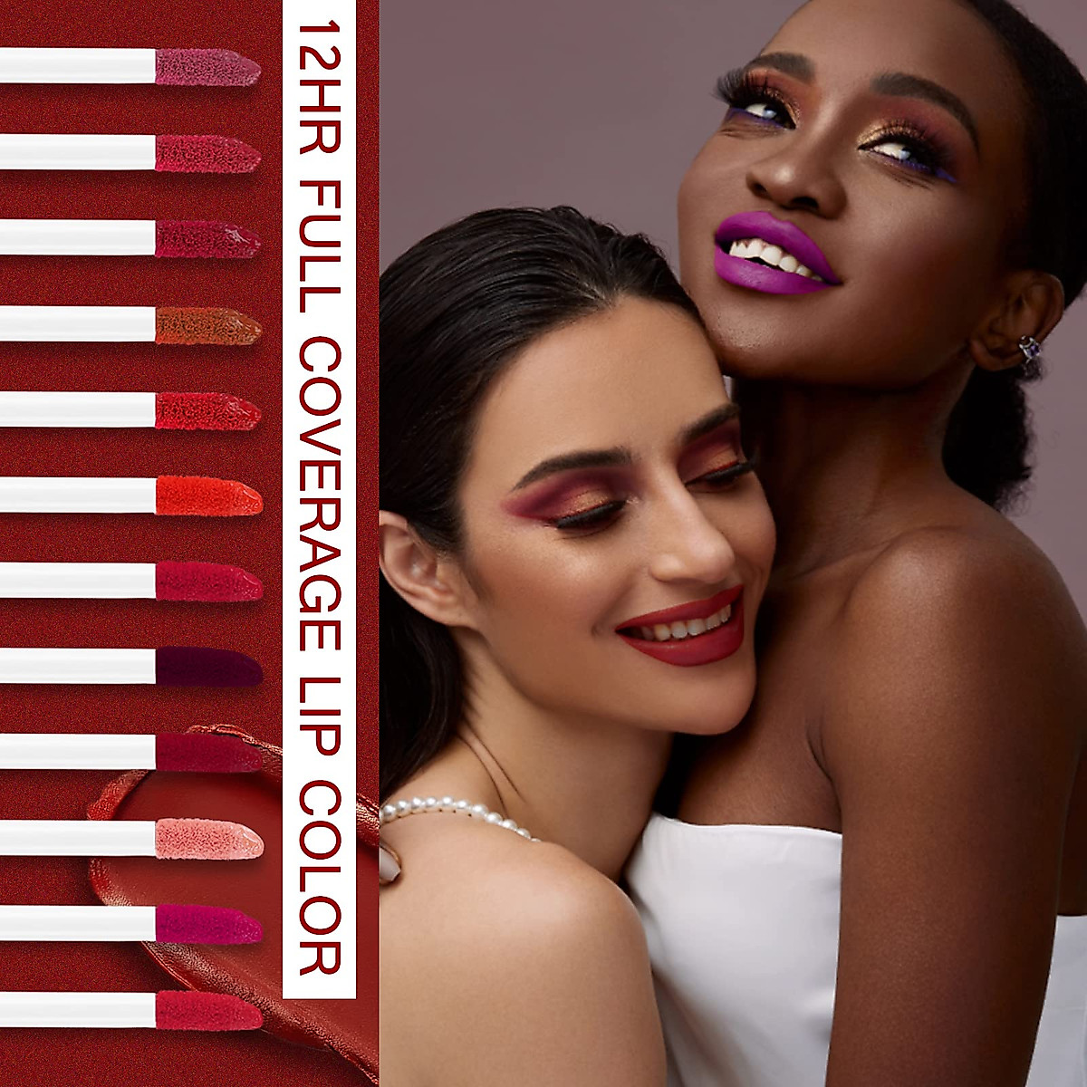 Luxsea Matte Liquid Lipstick Set 24 Colors Shining Lip Gloss Set Waterproof Long Lasting Lip Kit High Pigmented Moisturizing Lipstick Set for Women Girls (24 Colors)