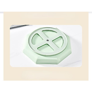 Easy Essentials Food Storage Container Bins, Divided Lazy Susans Turntable Organizer Bins Appetizer Tray, Round Reusable Snack Containers for Compartment Round Plastic Food Storage (Green)