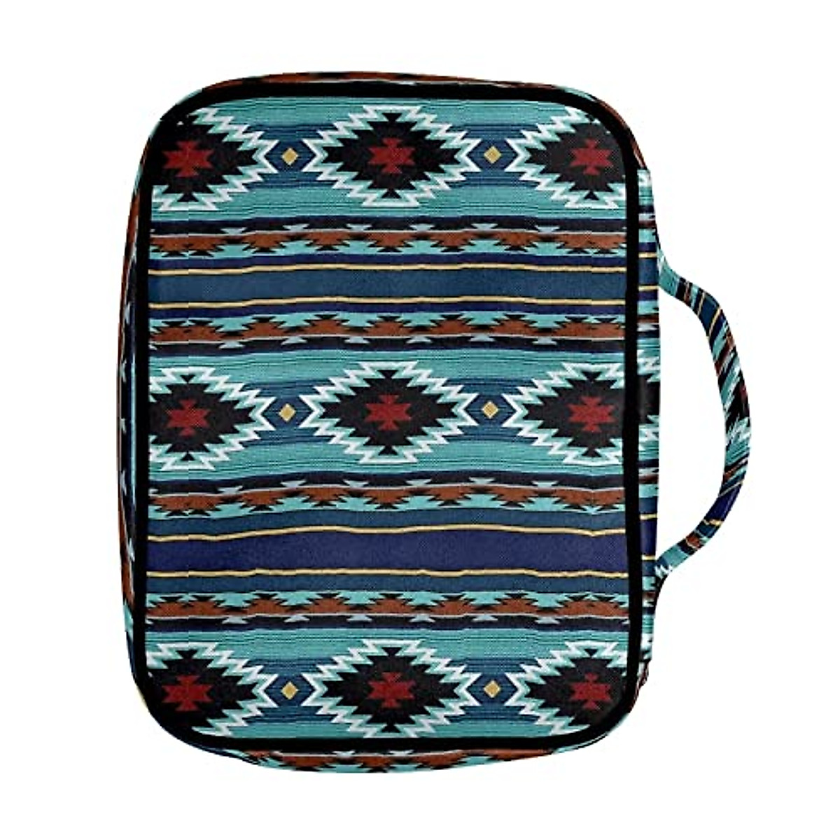 YEXIATODO Aztec Ethnic Style Bible Cover Bible Case with Handle Zippered Back Pocket Women Girls Teens Kids Crossbody Backpack for Study Outdoor Daily Commuter Book Paper Towels Cosmetics Phones