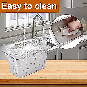 BotaBay 8 Pack Stainless Steam Hotel Pan 1/4 Size 6" Deep Steam Table Pan with Lid 0.8 mm Thick Stainless Steel Anti Jam Steam Pan Restaurant Anti Clogging Steamer for Party, Restaurant, Hotel