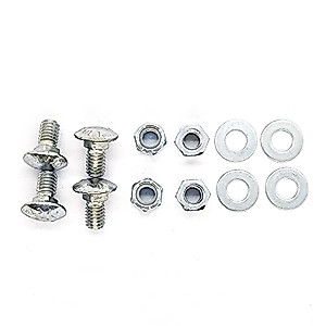 784-5581A Shave Plate Scraper Bar Carriage Bolts Nuts for MTD Snow Blower 790-00120-0637 784-5581A-0637 712-3010, 736-0242, 710-0260 4pk (5/16-18) 5/8"