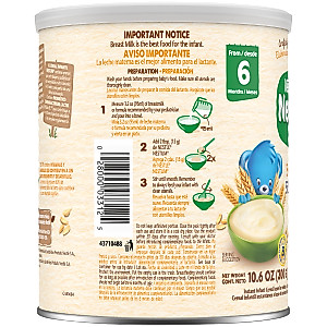 Nestle Nestum Infant Cereal, 5 Cereals, Made for Infants 6 Months Old, 10.6 Ounce Canister (Pack of 3)