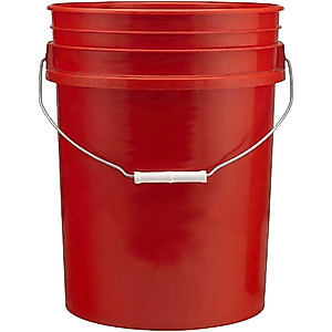 5 Gallon Buckets, Six (6) Pack | Plastic | Red, White & Blue