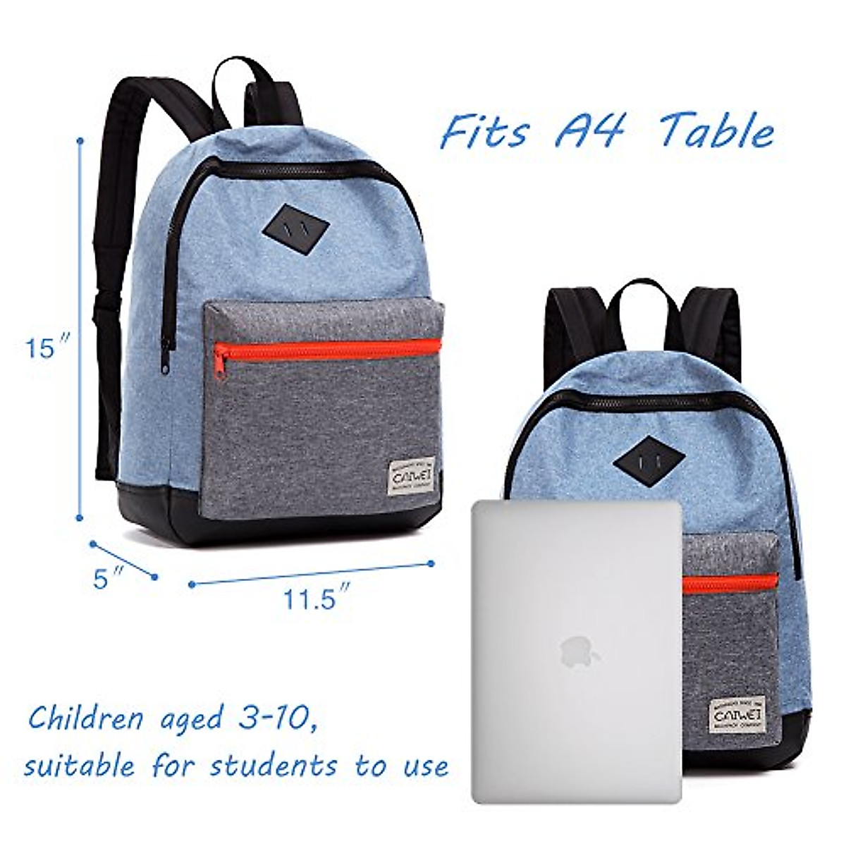CAIWEI Fashion children's backpack (blue)