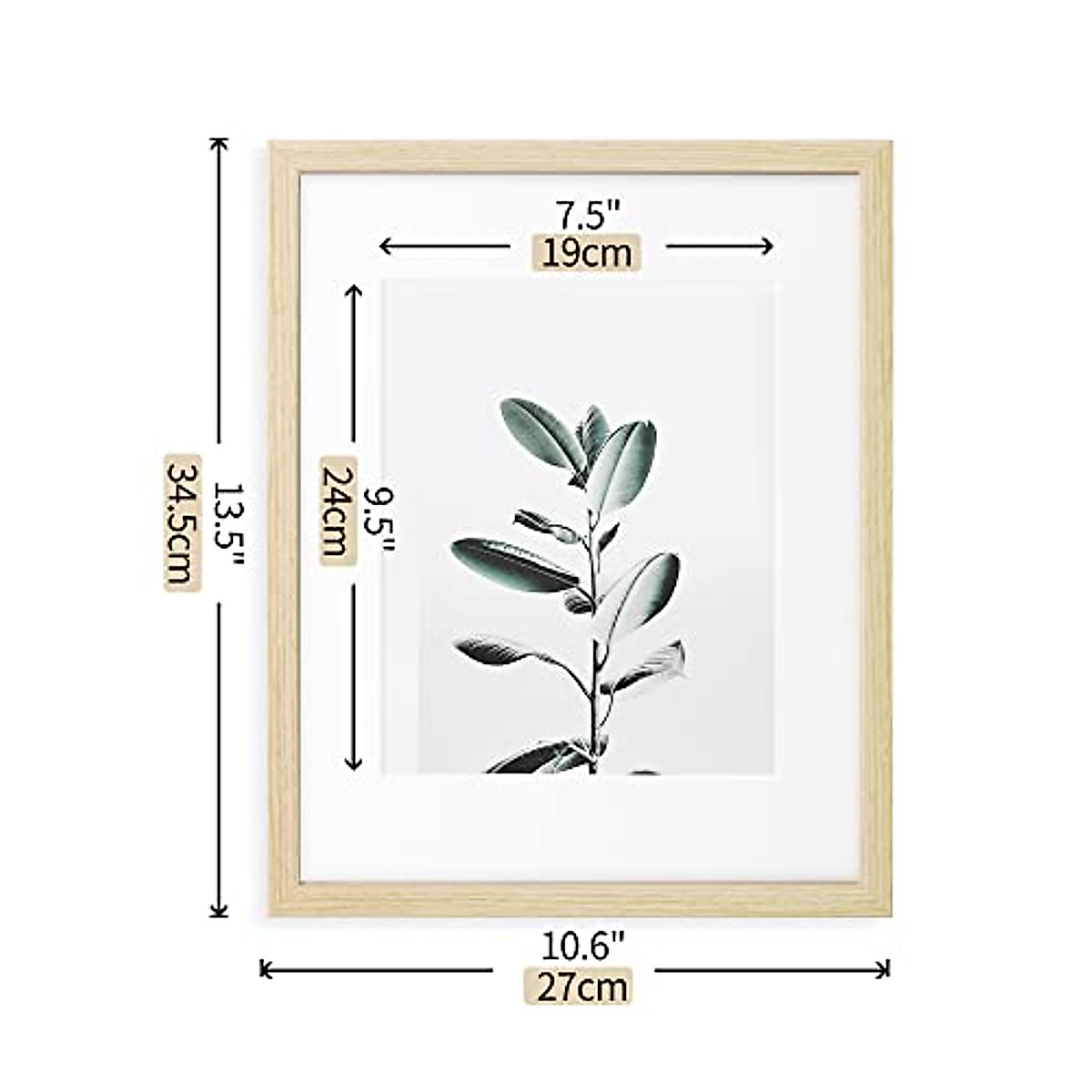 SUMGAR 8x10 Picture Frame with Mat Display Pictures, 𝗡𝗮𝘁𝘂𝗿𝗮𝗹 𝗢𝗮𝗸 𝗪𝗼𝗼𝗱 11x14 Photo Frame 𝗦𝗶𝗺𝗽𝗹𝗲 𝗳𝗼𝗿 𝗧𝗮𝗯𝗹𝗲𝘁𝗼𝗽 𝗗𝗲𝘀𝗸 Gallery Wall Mounted Display Set of 2