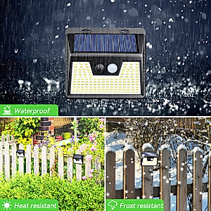 nipify Solar Outdoor Lights Motion Sensor [140 LED/12 Packs] Solar Security Motion Lights Outdoor with 3 Lighting Modes Solar Powered Lights Waterproof for Outside Wall Garden Fence Backyard Deck
