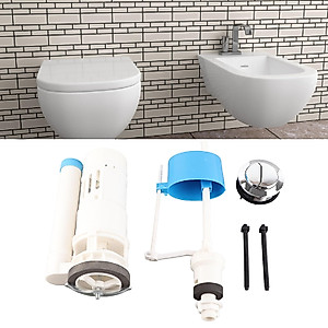 HURRISE Water Saving Toilet Repair Kit Fill with Button ABS Material, Suitable for Toilets with 23-27 Cm Water Depth