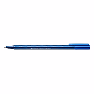 STAEDTLER Triplus Ball, Point Pen, Extra Bold Colored Ink Pens, Medium 1mm Tip, Blue, 437 XB-3 (437 XB-3 VE)
