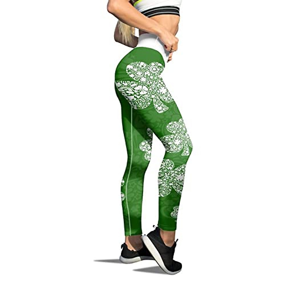 Pilates Running Pants Skinny Women's Good Luck Paddystripes Pants Leggings For Yoga Pants 1x Yoga Pants for Women plus Size (Green, XXL)