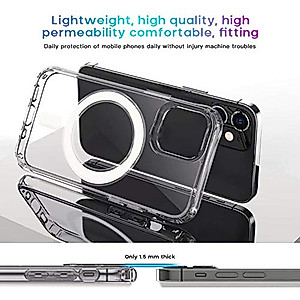 RHOADA Clear for iPhone 11 Case 6.1" Magnetic Case Compatible with MagSafe Charging, [Anti-Yellow] [Ultra Slim] [200% Drop Protection] PC + Silicone Frame Protective Cover