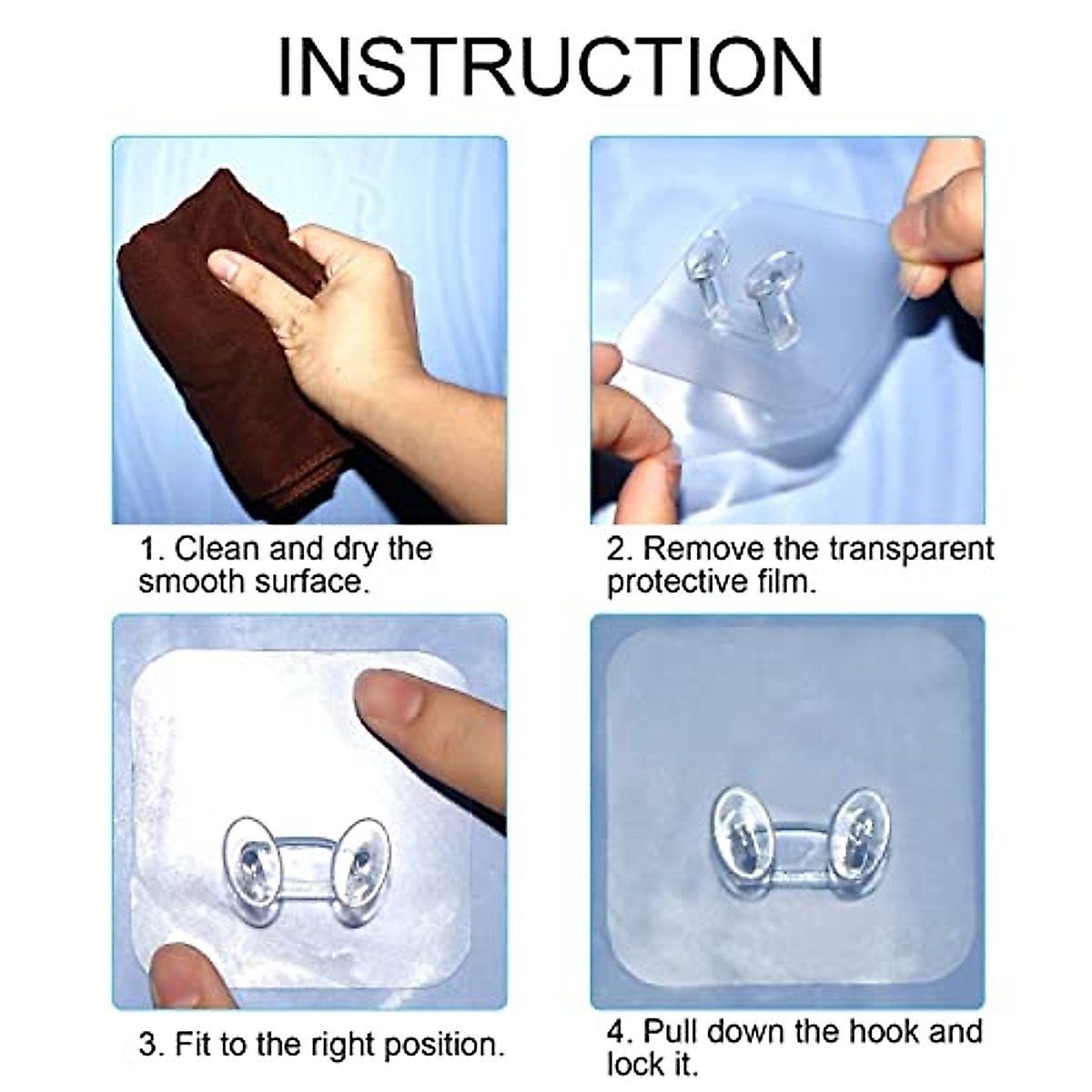 CHICIRIS Self Adhesive Hooks, 5pcs Waterproof Strong Viscosity Shower Holder for Phone for Kitchen for Towel for Plug for Bathroom