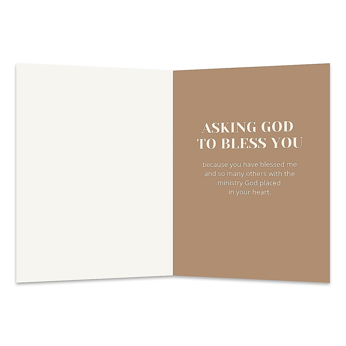 Simply Uncaged Christian Gifts Ministry Appreciation Card (Single Card, 5 x 7 inches, White Envelope Included)