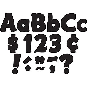 Teacher Created Resources Black Funtastic 4" Letters Combo Pack (TCR5453)