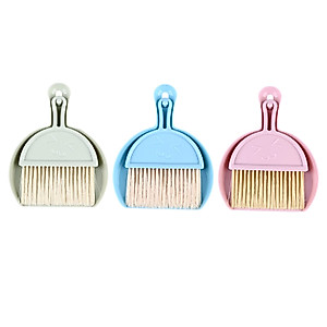 GOOHOCHY 3 Sets Desktop Fan Broom Mini Dustpan Mini Keyboard Mini Desk Corner Cleaning Dustpan Table Crumb Brush Mini Cleaning Broom Computer Broom Mini Dust Broom Clean Keyboard Dust Pan