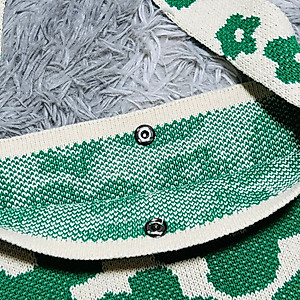 Fairycore Flower Knitted Tote Bag Aesthetic Hobo Bag Fairy Grunge Casual Beach Handbags Women Y2K Accessories (Orange)