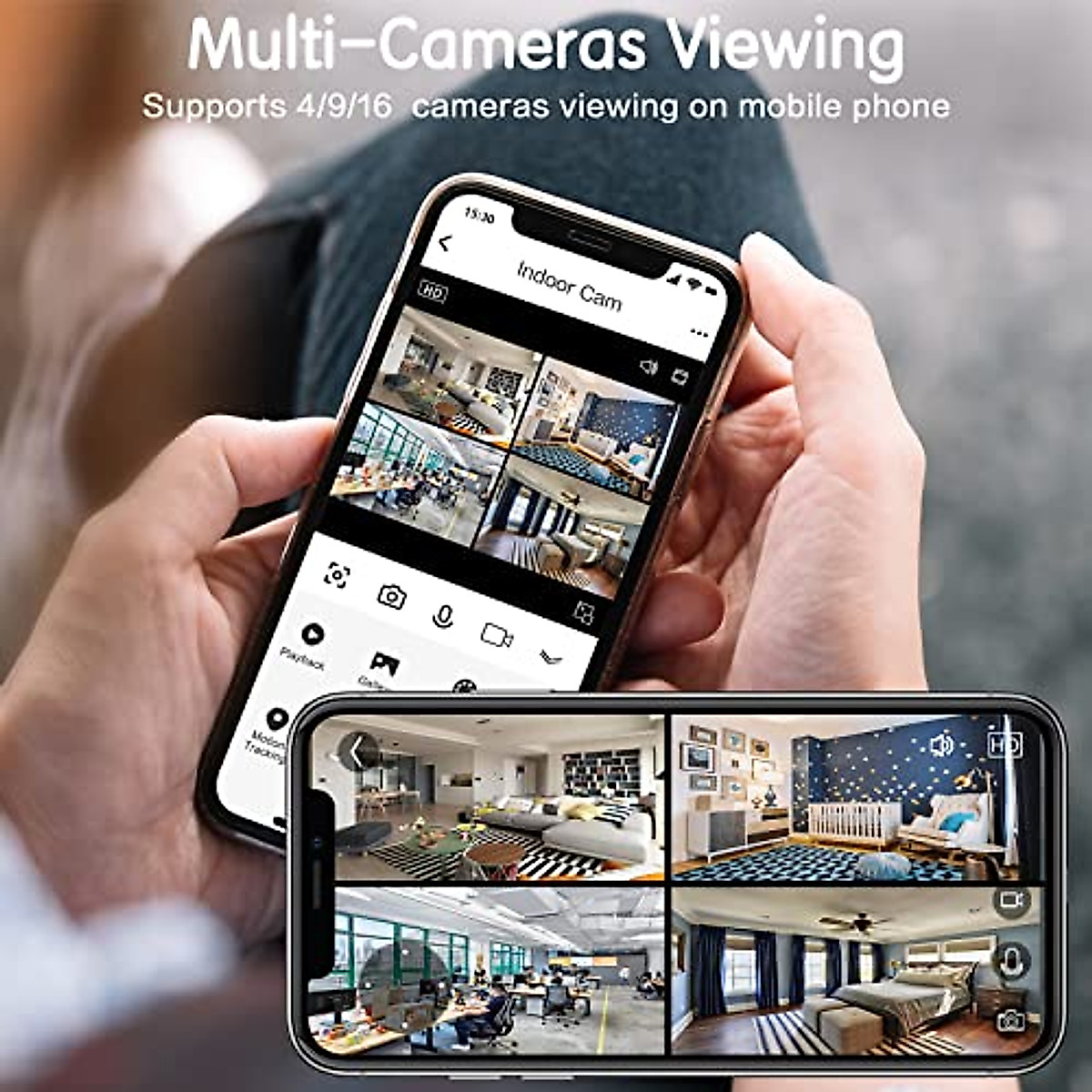 Indoor Security Camera, 2K Pet Camera 360° WiFi Home Security Camera Indoor Camera Wireless with Phone App,with 2-Way Talk, Night Vision Motion Movement Detection,Sd & Cloud Storage, Alexa Compatible