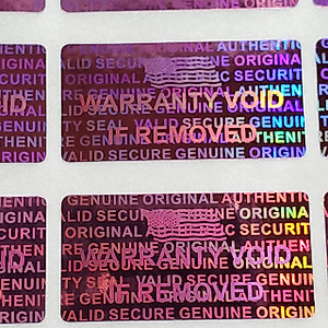 1000 Hologram Seal Pink Tamper Evident Labels Stickers 15 mm x 30 mm-(Pink)