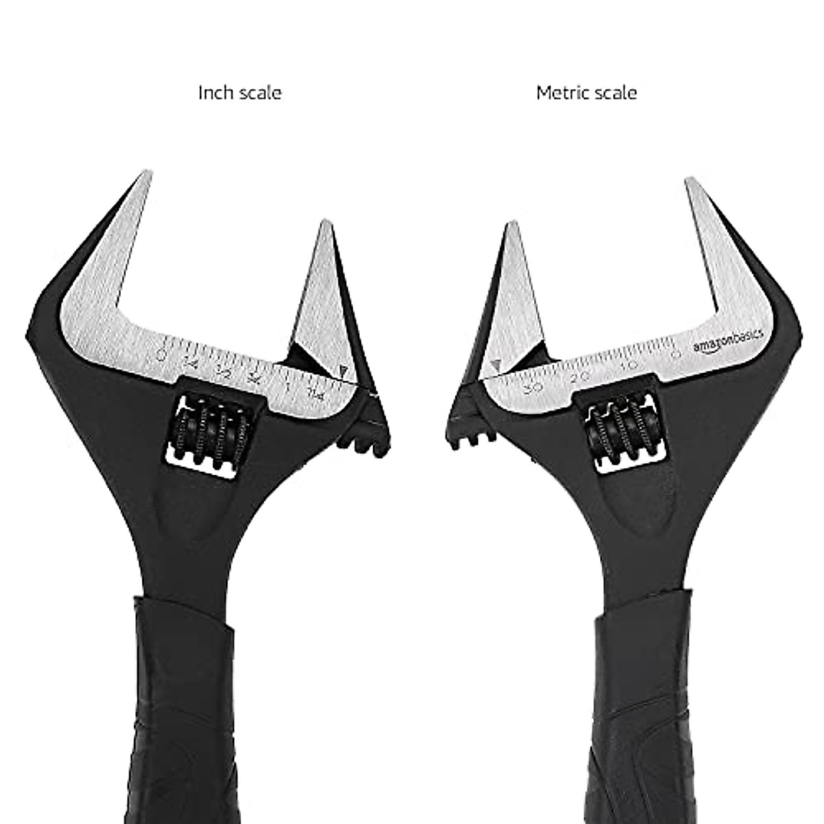 Amazon Basics 8-Inch (200mm) Plumbing Adjustable Wrench with Soft Grip, Wide Mouth