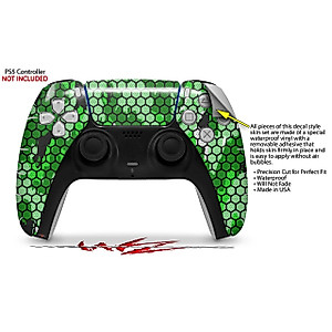 WraptorSkinz Skin Wrap compatible with Sony PS5 DualSense Controller HEX Mesh Camo 01 Green Bright (CONTROLLER NOT INCLUDED)
