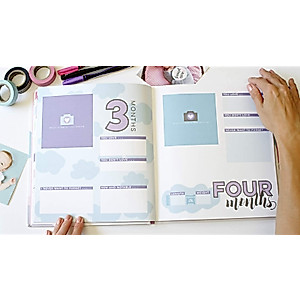 Bobee Hello Baby Memory Book, a journal scrapbook for girls milestones and memories first 5 years
