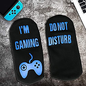 Birthday Gifts For Mens,Do Not Disturb Im Gaming Socks for Men,Teen Boys Gifts Ideas,Fathers Day Funny Gifts For Dad Sons