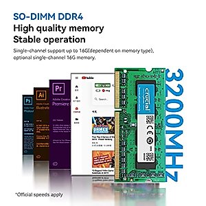 Beelink Mini PC, Mini S12 Pro Intel 12th N100(4C/4T, Up to 3.4GHz), 16GB DDR4 500GB M.2 SSD, Mini Desktop Computer Support 4K@60HZ Dual HDMI Display/WiFi6/BT5.2/USB3.2/1000Mbps/LAN/WOL Micro PC