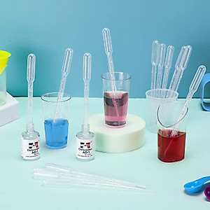 Buryeah 1000 Pcs Plastic Pipettes Droppers 3ml Disposable Transfer Pipettes Eye Dropper Small Graduated Pipettes Dropper for Science Laboratory, DIY Art, Essential Oils Makeup