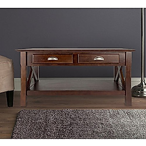 Winsome Xola 18 x 37 x 21-Inch Composite Wood Coffee Table, Cappuccino (40538)