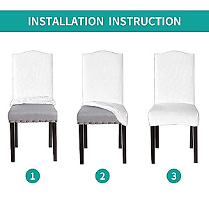 Numland 1 Pack Delightful Garden Leaves Dining Room Chair Covers Colorful Fall Autumn Leaf Short Stretchable Polyester Removable Washable for home Restaurant Banquet