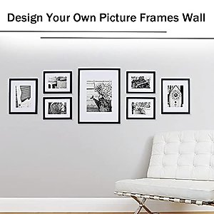 RUN HELIX A3 Frame 2 Pack Solid Wood Picture Frame, Display Pictures A4 with Mat or 11.7x16.5 Inch Without Mat, with High Definition Plexiglass, Horizontal and Vertical Formats for Wall