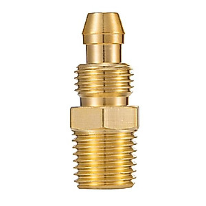 Breezliy Premium Solid Brass 2PCS Reusable Replacement Fitting For 1/4-Inch ID Hose,1/4-Inch NPT Rigid